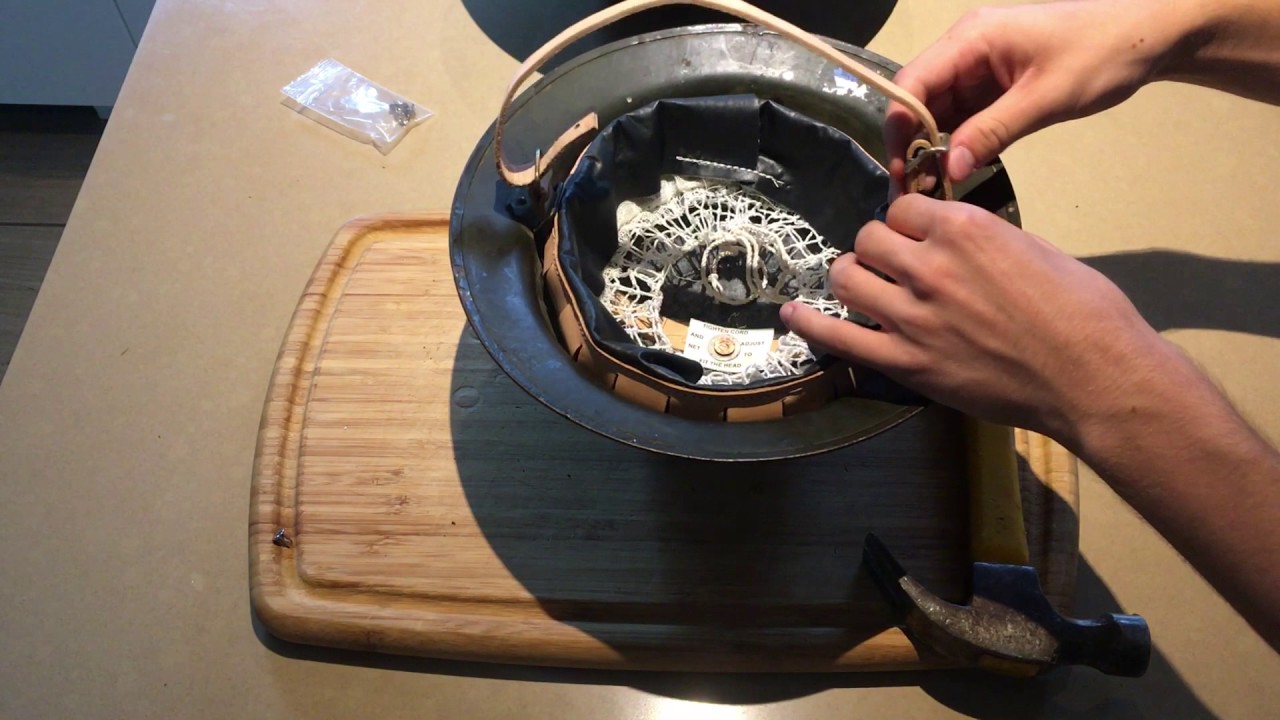 How to Install WW1 Helmet Liner - YouTube
