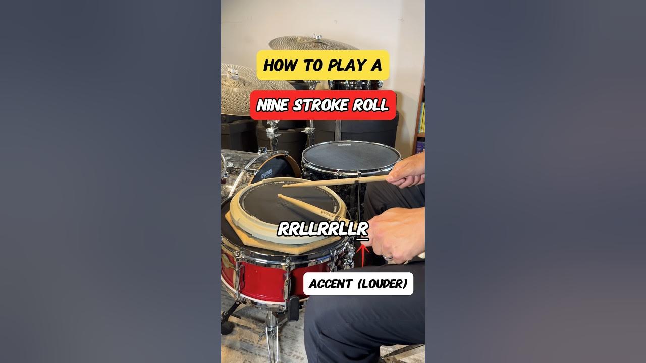 How to play a NINE STROKE ROLL! (Essential Drum Rudiment) #drums - YouTube