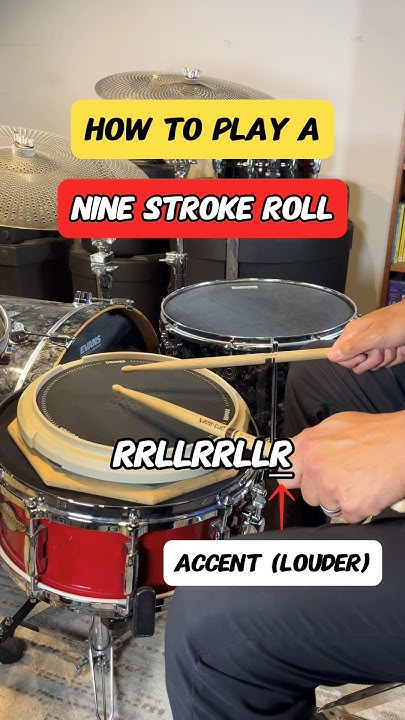 How to play a NINE STROKE ROLL! (Essential Drum Rudiment) #drums - YouTube