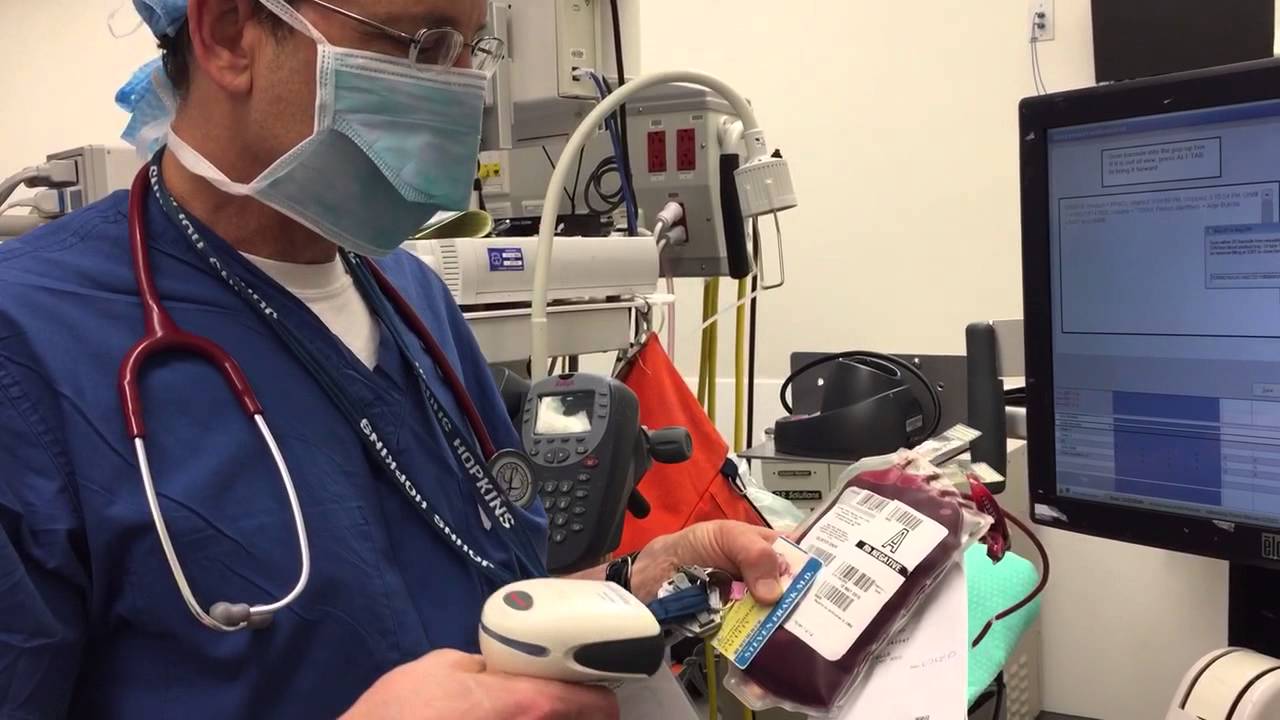 Barcode blood Johns Hopkins Hospital - YouTube