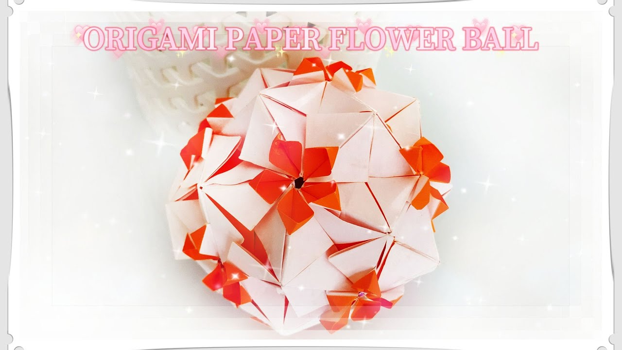 DIY Red and White Origami Flower Ball: Easy Step-by-Step Tutorial - YouTube