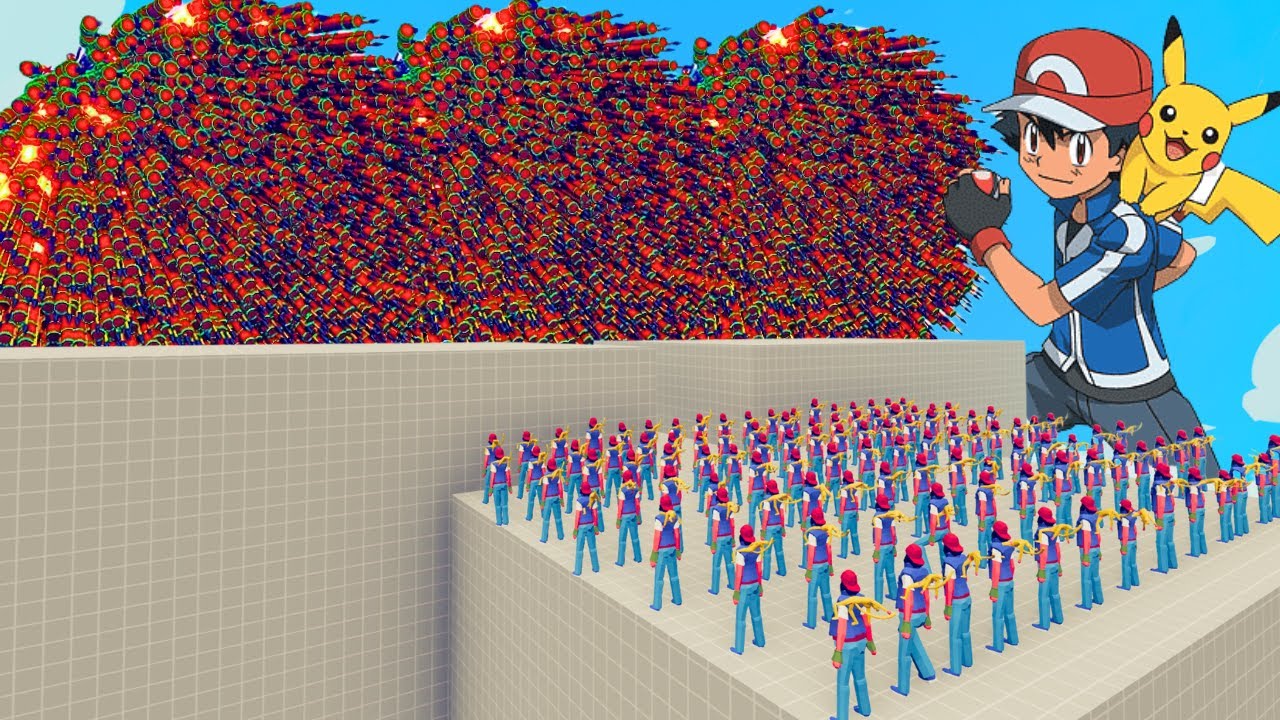 100x ASH + PIKACHU vs EVERY GOD - Totally Accurate Battle Simulator ...