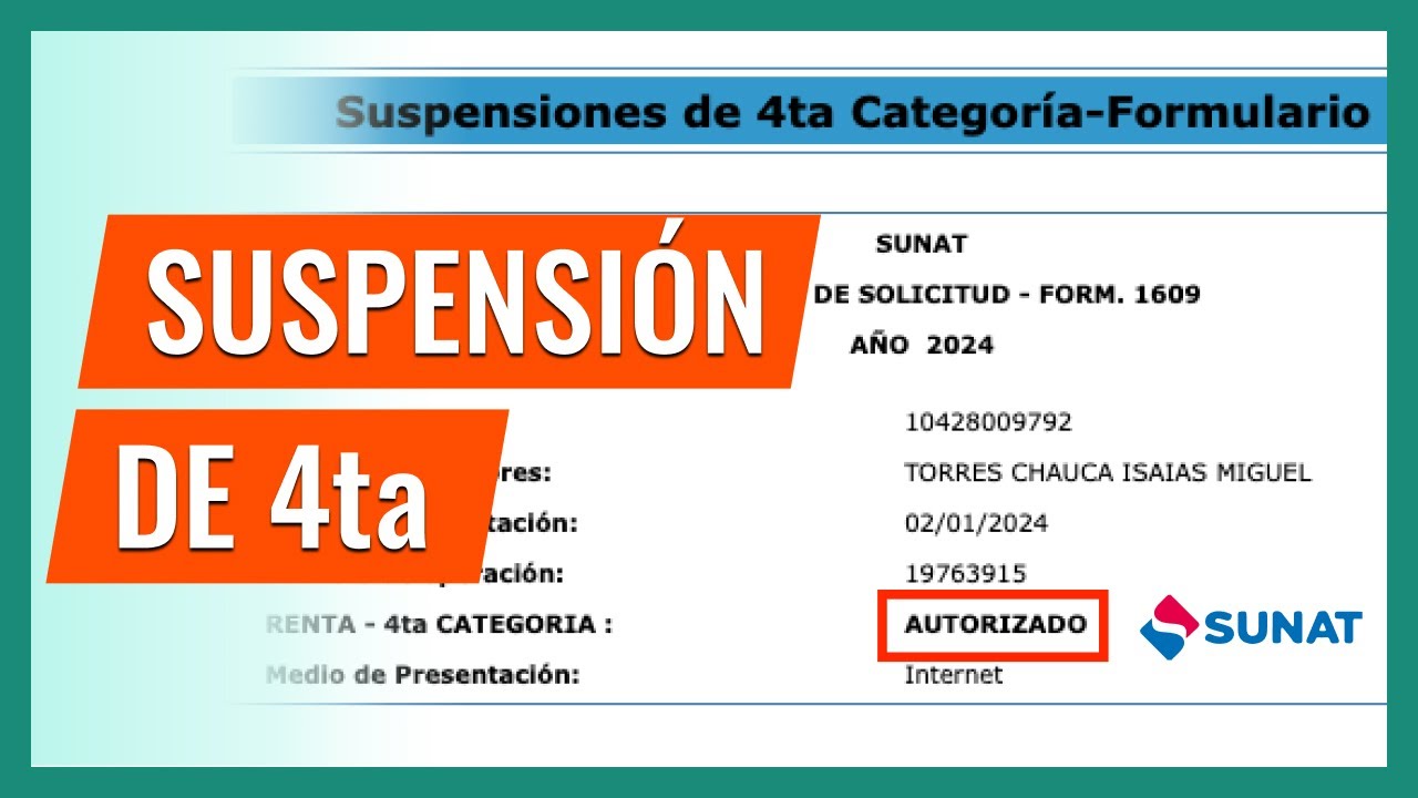 Como sacar Suspensión de Cuarta Categoría 2025 | Suspensión de 4ta - YouTube