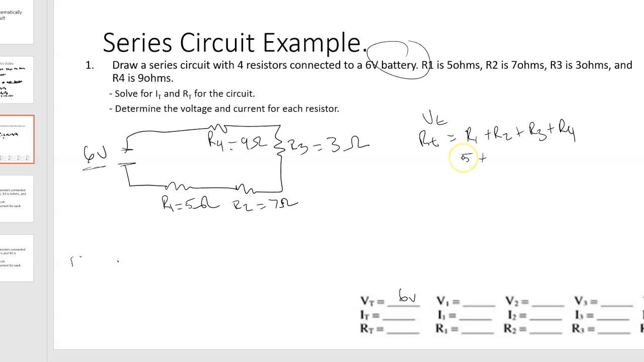 How to solve a series circuit Mathmatically - YouTube