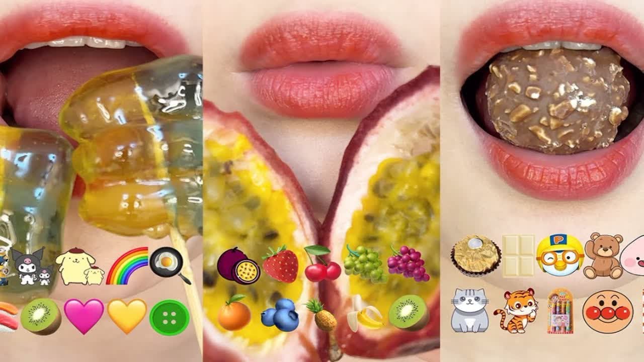 Dangbee|asmr 10 MINUTES EMOJI FOOD FOR RELAXING AND SLEEP MUKBANG ...