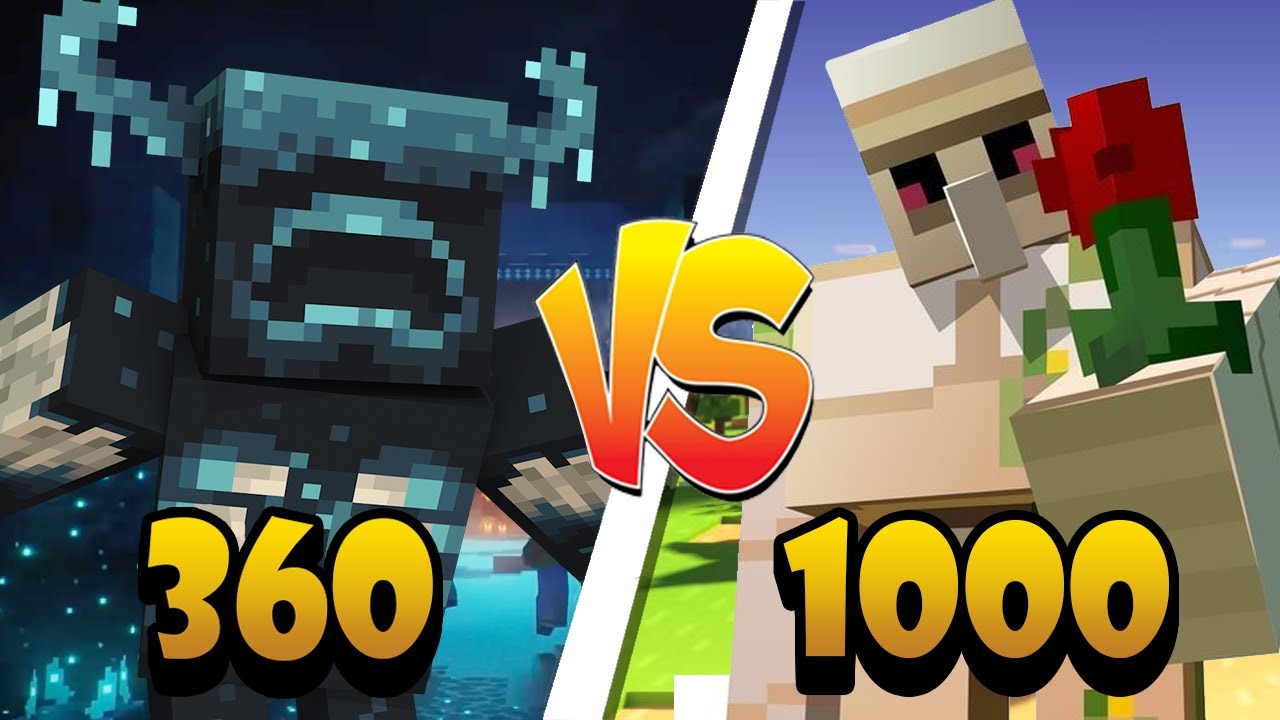 1000 Iron Golens vs 360 Wardens - Minecraft - YouTube
