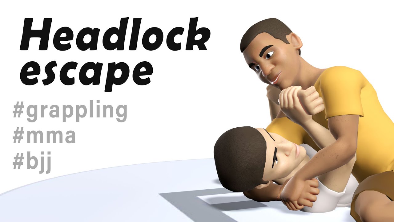 Defense against the choke 2. Headlock escape. Techniques Jiu-jitsu ...