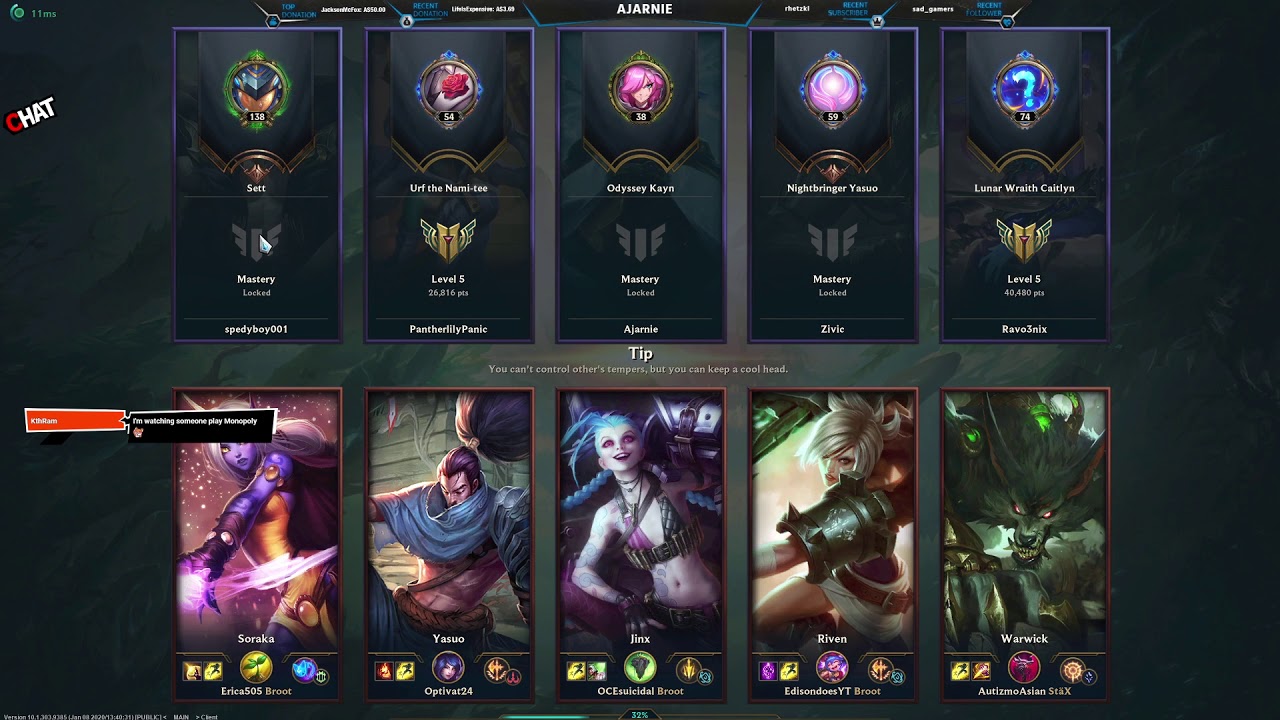 League of Legends [Placements] - Placing in iron, one loss at a time ...