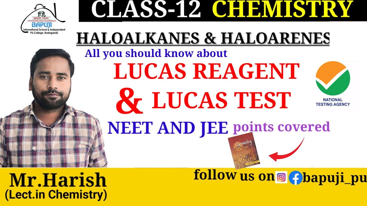 HALOALKANES & HALOARENES| LUCAS REAGENT| LUCAS TEST| GROVE'S PROCESS ...
