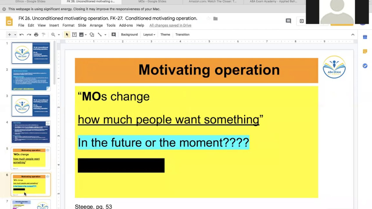 What are UNCONDITIONED MOTIVATING OPERATION and CONDITIONED MOTIVATING ...