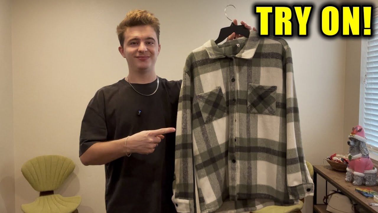 Coofandy Flannel Shirt Try On - YouTube