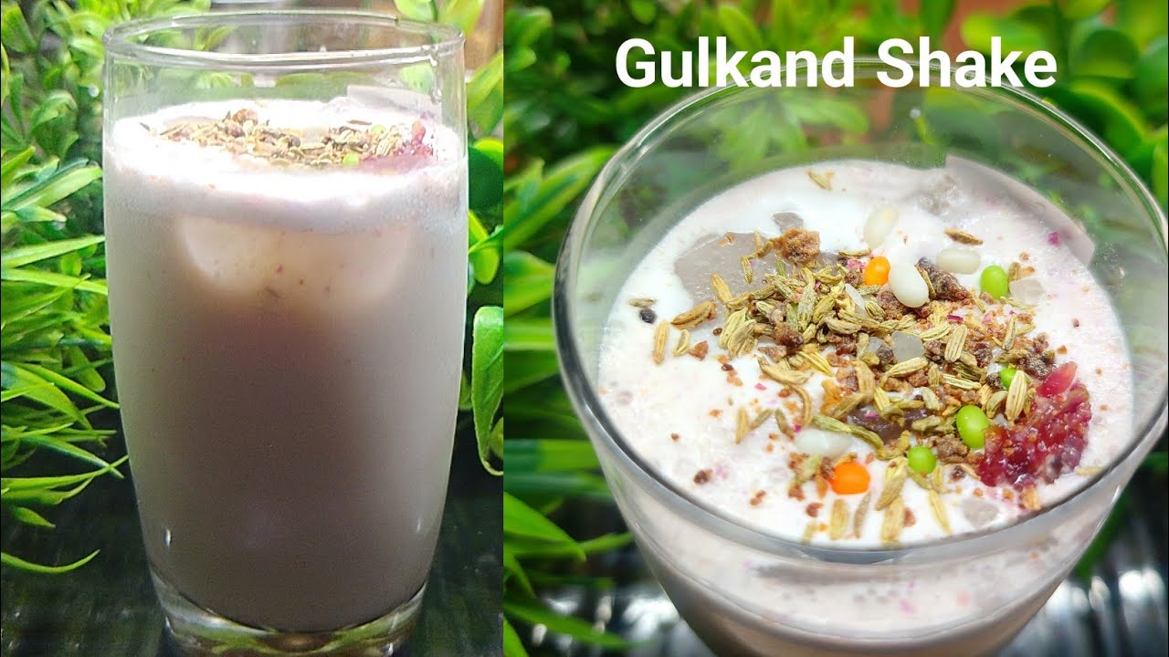Gulkand Dudh Cold Drink🍻How to make Gulkand Shake Recipe in Hindi😋 ...