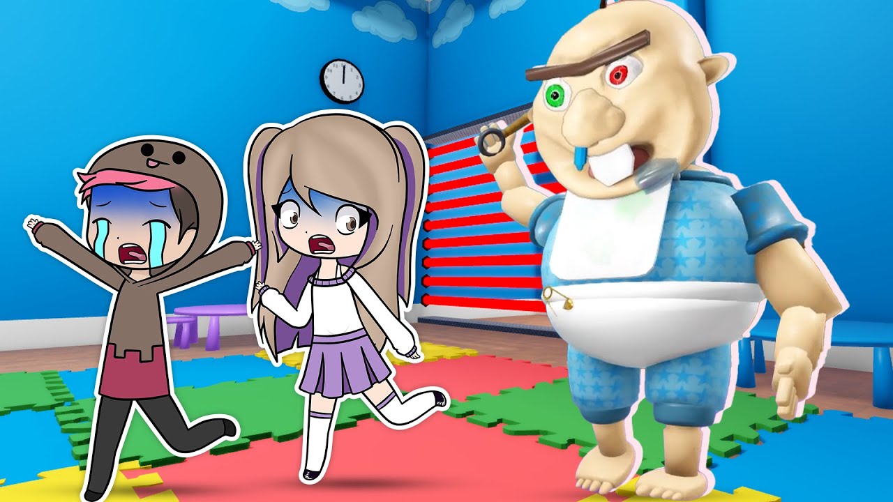 Escapamos De La Guarderia Del Bebe Loco en roblox! 😀😄 LYNA Y CHOCOBLOX ...
