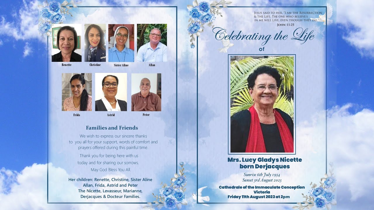 Celebrating The Life Of Mrs. Lucy, Gladys Nicette (Born Derjacques ...
