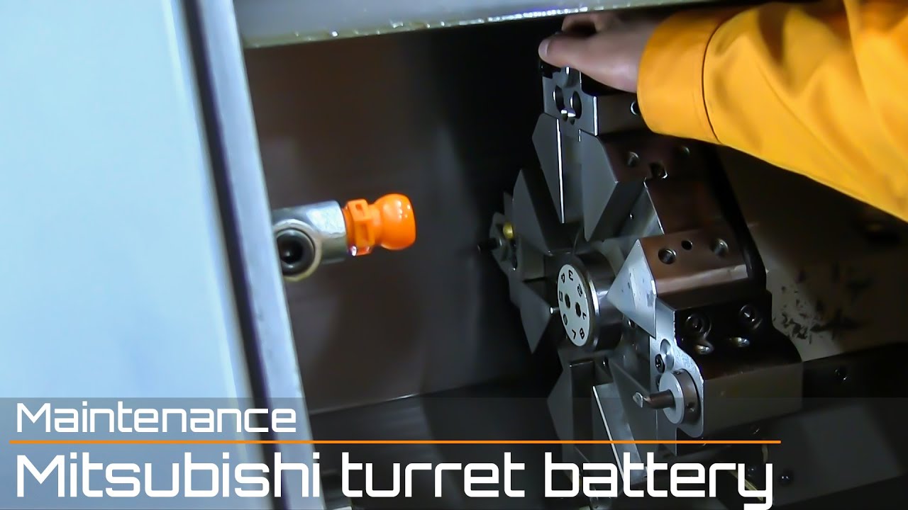 [TAKAMAZ Maintenance]三菱タレットアンプバッテリ交換＋原点設定/Mitsubishi turret battery ...