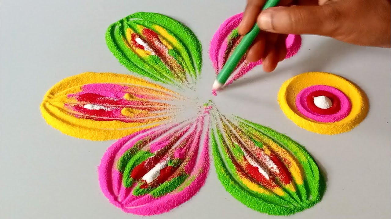 Super Excellent Rangoli ️🥀💐 ️💐Attractive and Beautiful Rangoli ️🥀💐 ️💐 ...