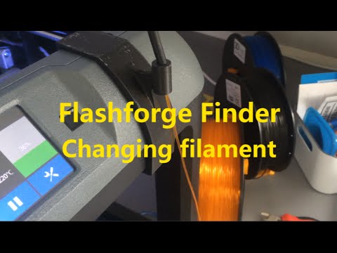 Flashforge Finder - Changing Filament - YouTube