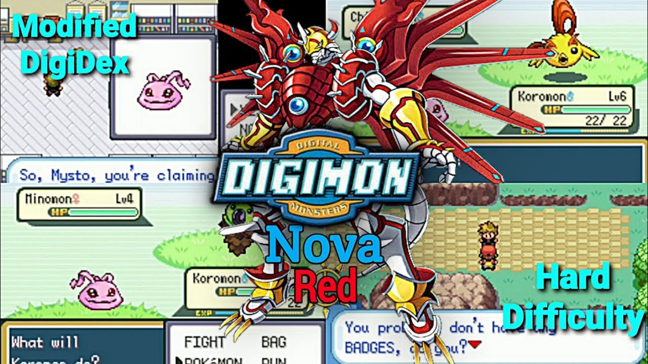 Digimon: Nova Red(GBA) | Modified Digidex, Difficulty, 151 Digimon, 150 ...