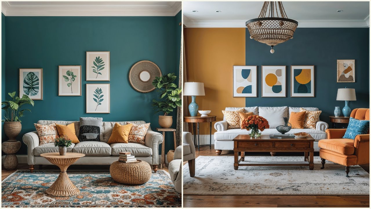 Perfect Living Room Wall Colour Combinations | Trendy Paint Ideas for a ...