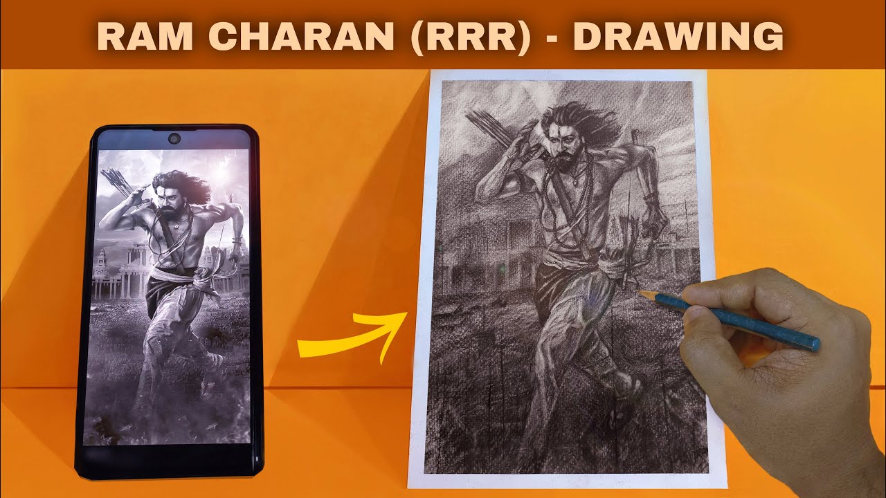 Ram Charan - Pencil Drawing || RRR movie Drawing - YouTube