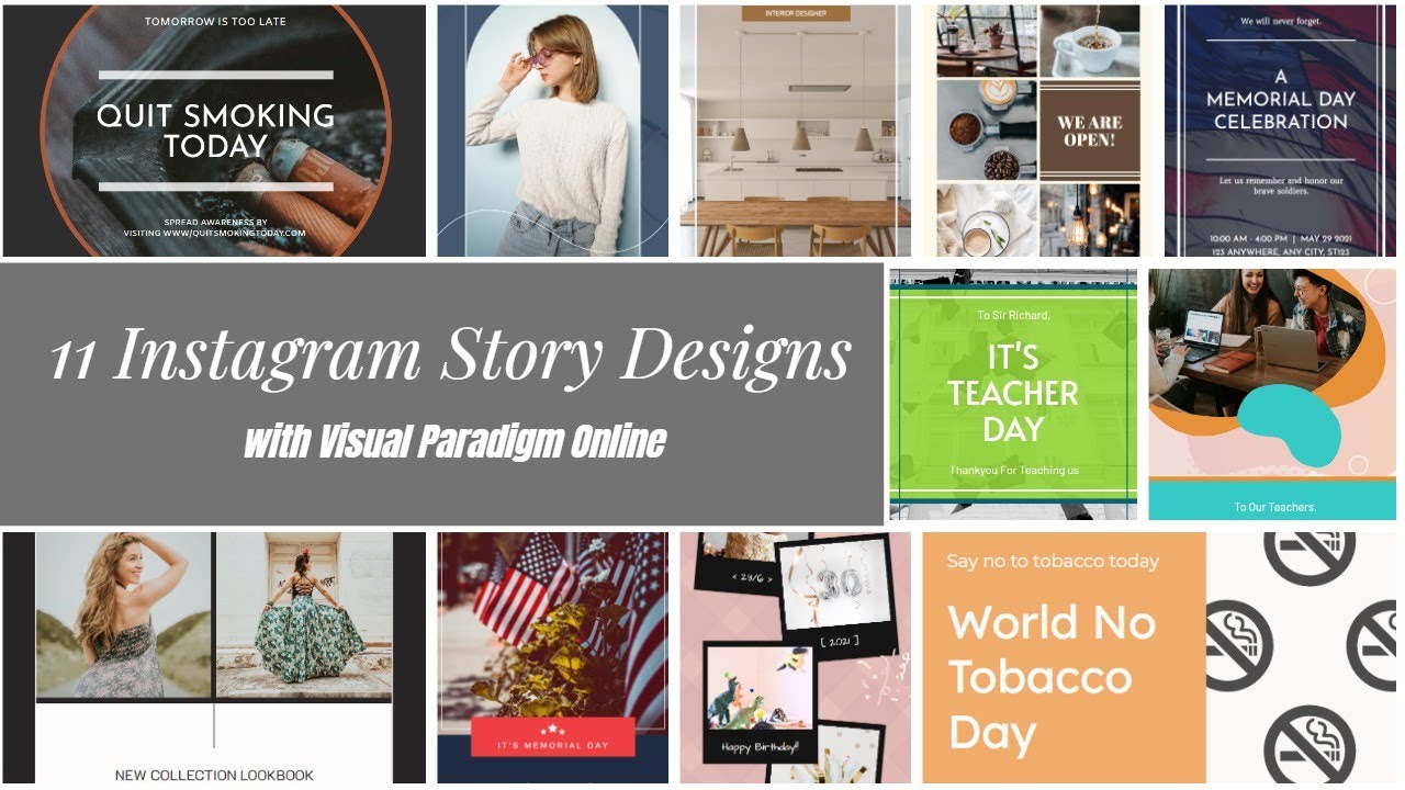 Showcase of 11 Instagram Story Designs - YouTube