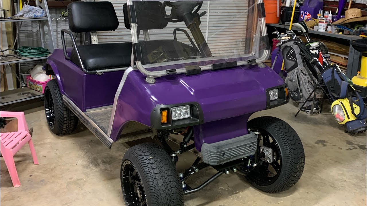Almost Done Customizing My Club Car DS | Lift Kit - Upholstery - Wheels ...
