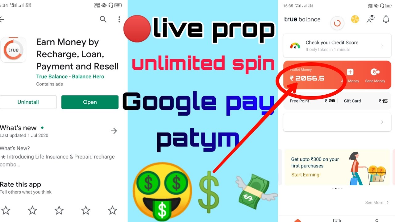 Spin earning// how to earn money // online earning for patym // tech ...