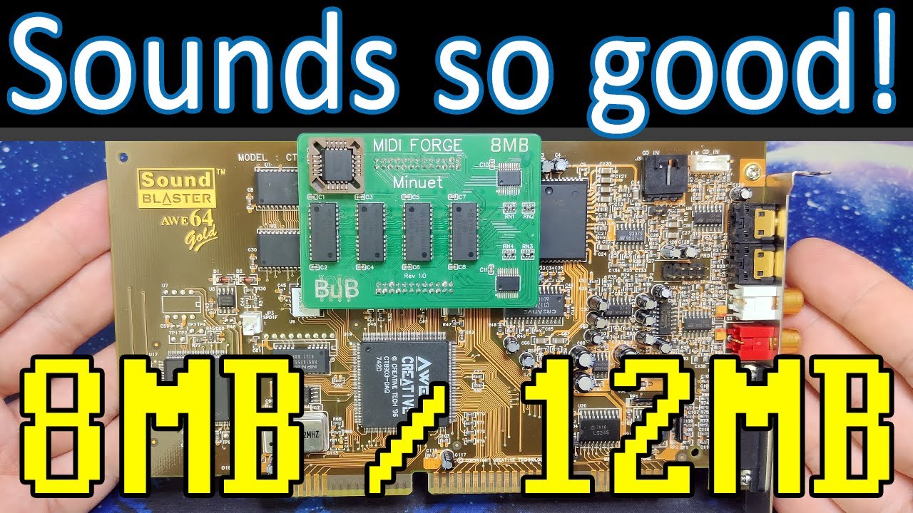 2MB, 8MB, 12MB Sound Blaster AWE64 Modification - YouTube