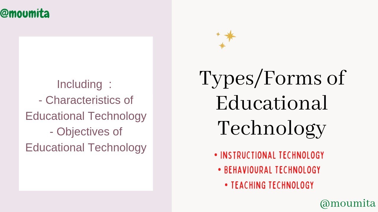 Types/Forms of Educational Technology | Objectives of educational ...