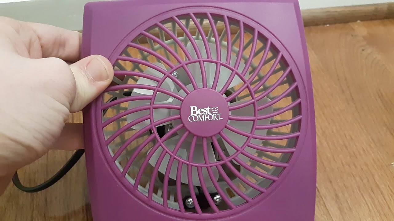 Best Comfort 501456 Purple Desk Fan - YouTube