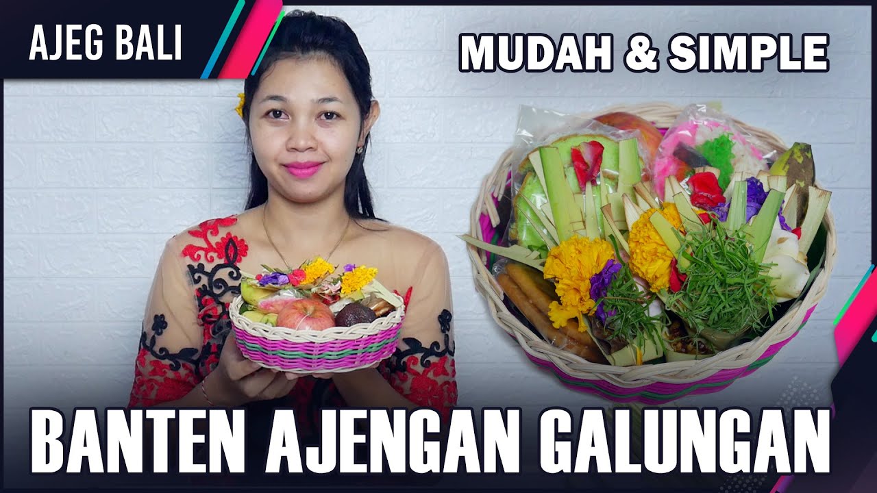 Cara Membuat Banten Ajengan Galungan II Belajar Mejejaitan - YouTube