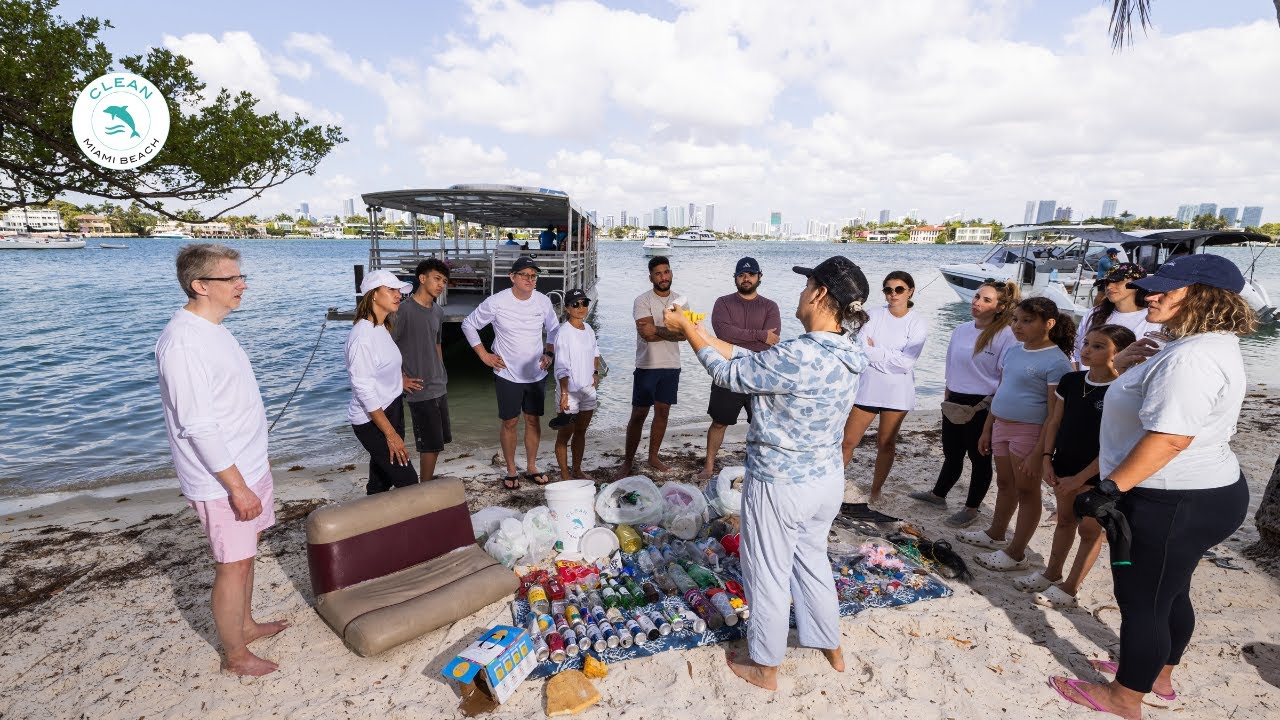 Clean Miami Beach Corporate Boat Cleanup with Enfinity Global on ...