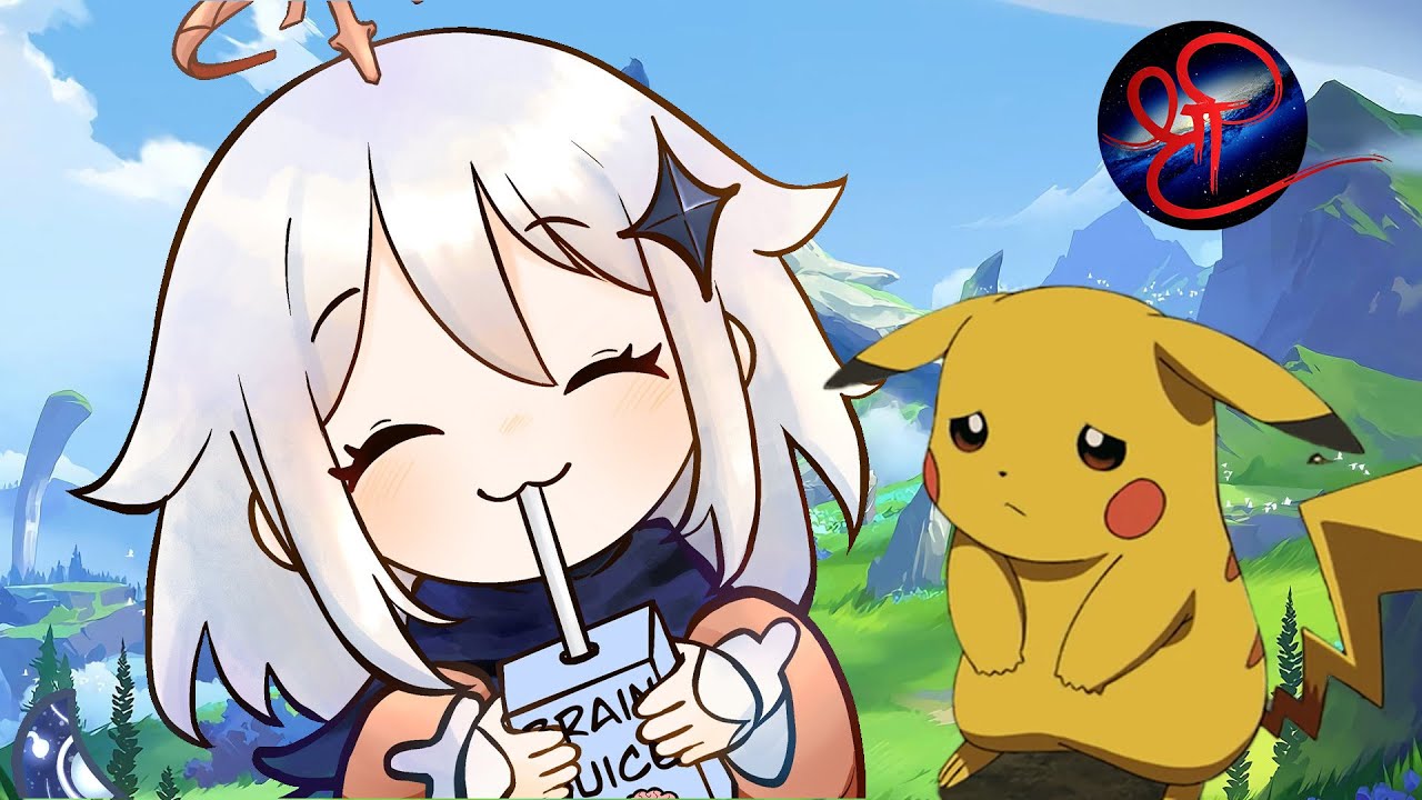 Paimon drinking Pika Pika Brain Juice - YouTube