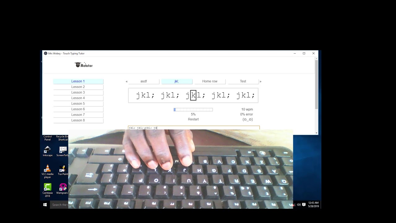 How to type: jkl; spacebar - YouTube