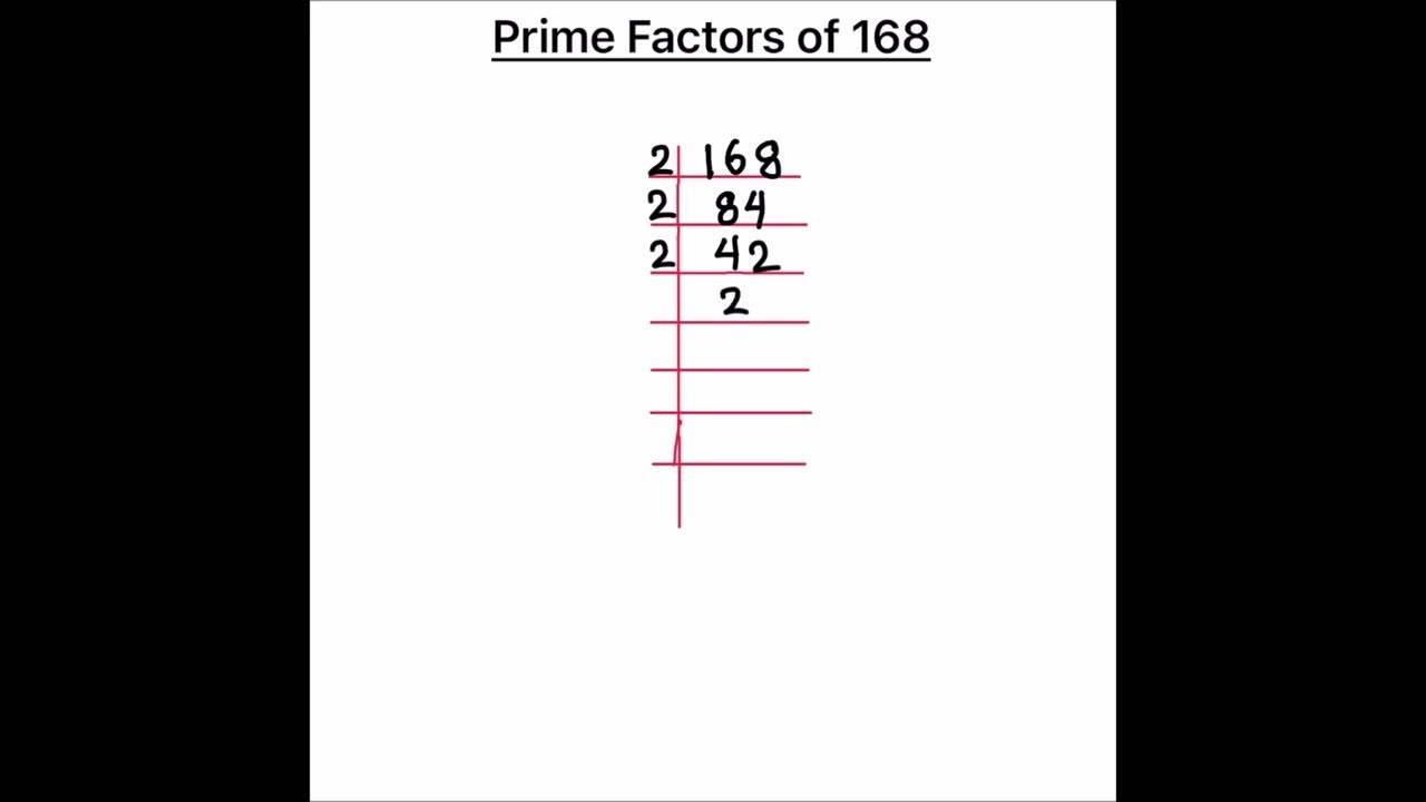 How to Find prime factors of 168 by Prime Factorization / Prime Factor of 168 / 168 Factors ...