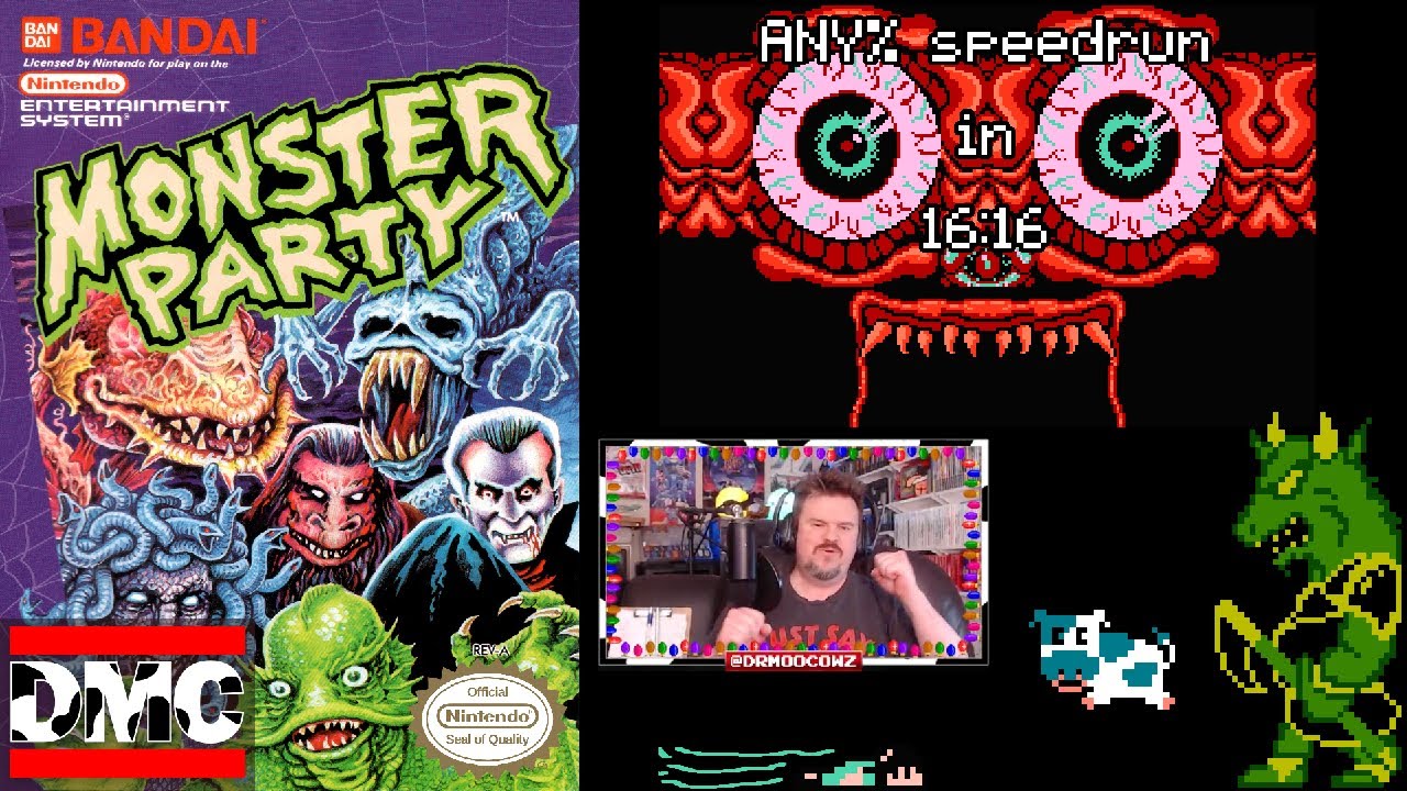 Monster Party (NES) Any% Speedrun in 16:16 | Current PB - YouTube