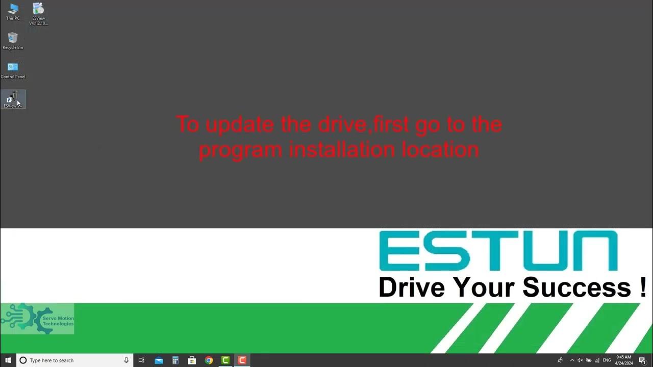 Estun Servo ED3L Drive ESView v4 Software install - YouTube