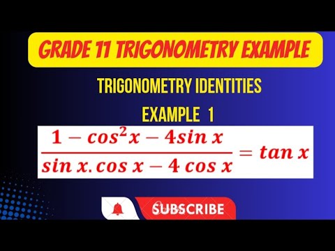 TRIGONOMETRY IDENTITIES Grade 11 - YouTube