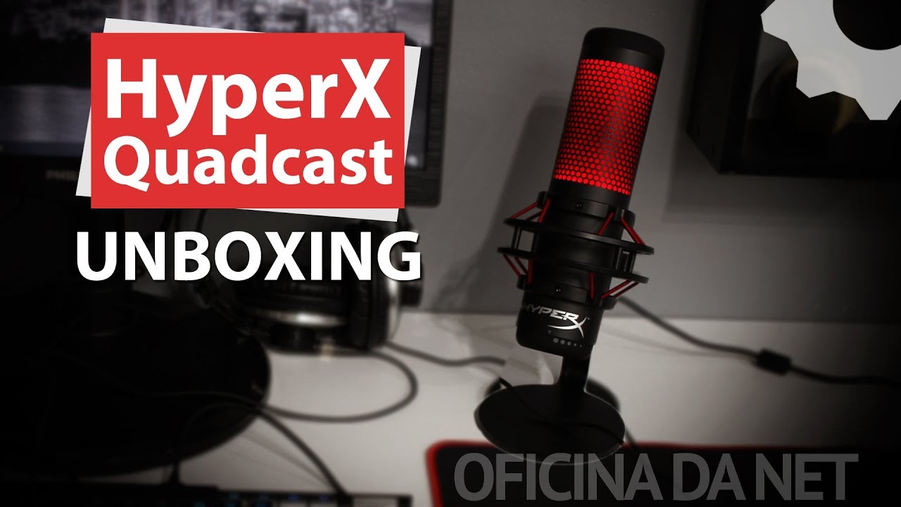 Microfone gamer HyperX Quadcast - UNBOXING - YouTube