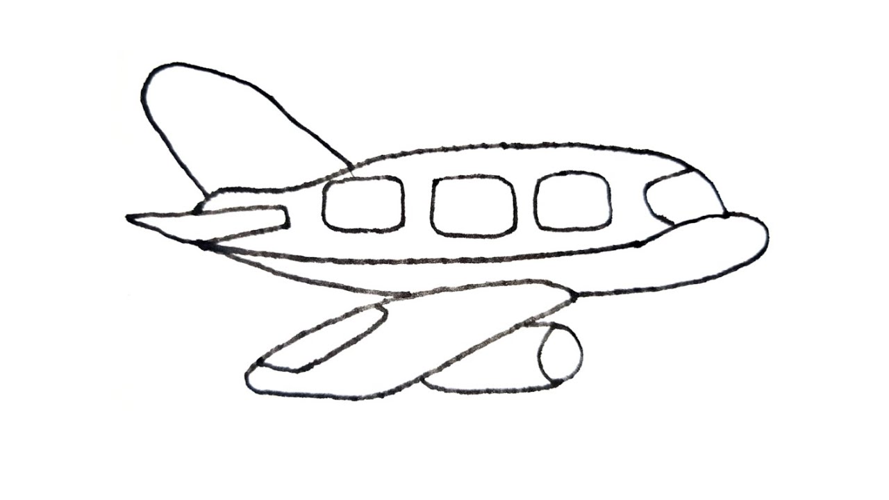 How To Draw A Aeroplane And A Ship Step By Step |🛩️ ️🛳️ Easy Drawing ...