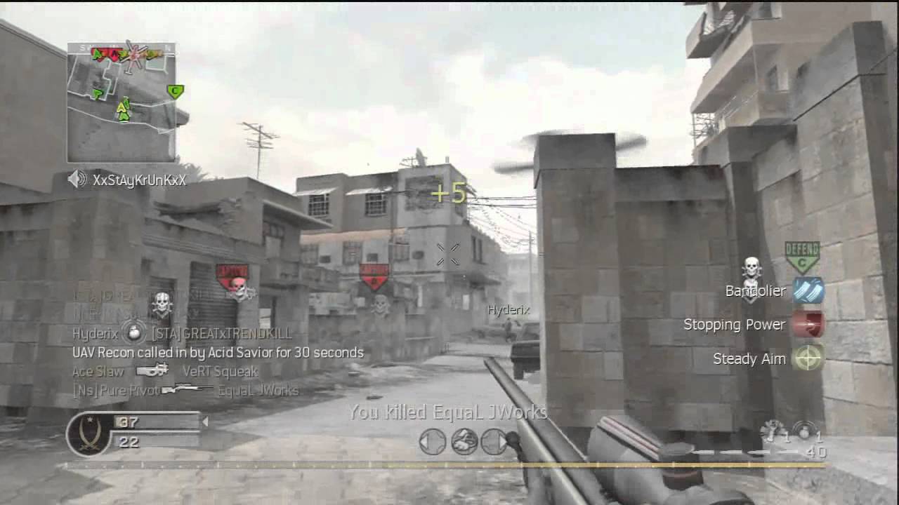 Sick Cod 4 No Scope across map! - YouTube