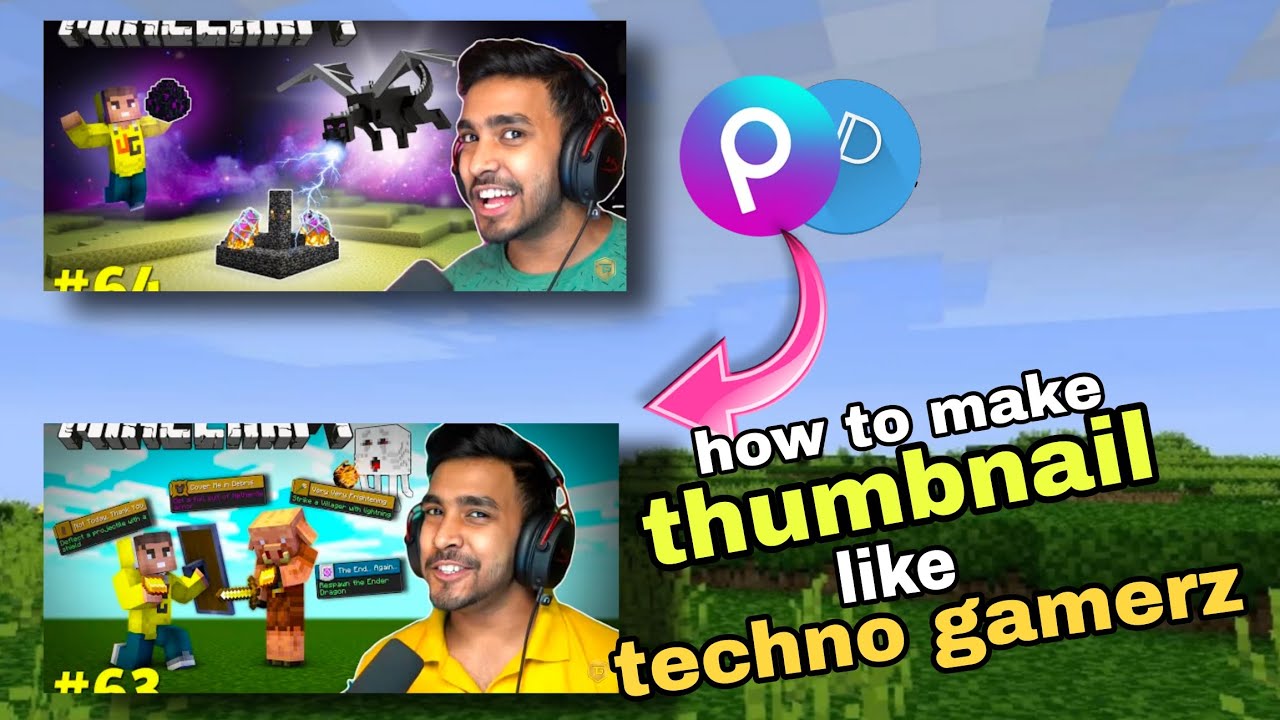 how to make thumbnail like (techno gamerz) #minecraft - YouTube