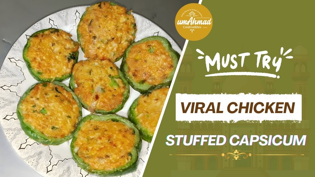 Chicken Stuffed Shimla Mirch Recipe | Easy Bharwan Capsicum | Soft ...