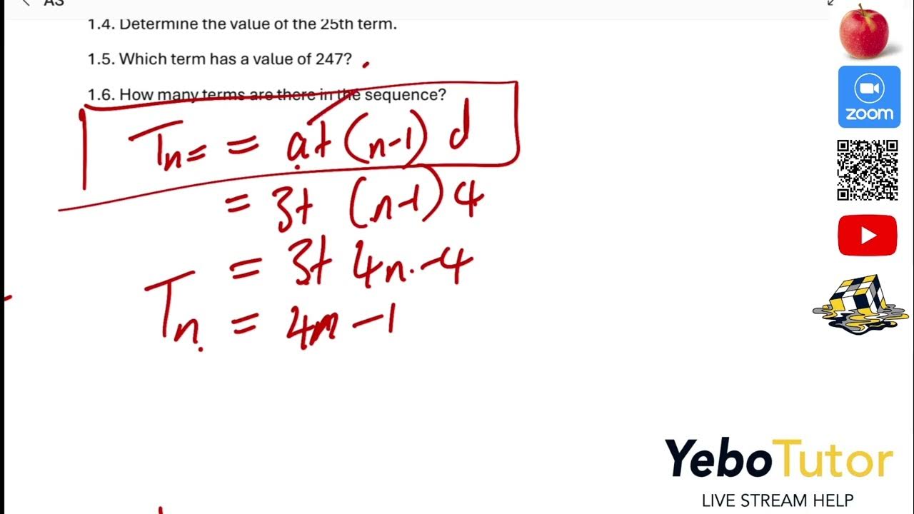 Grade 12 Sequences and Series | Arithmetic Sequences & Examples - YouTube