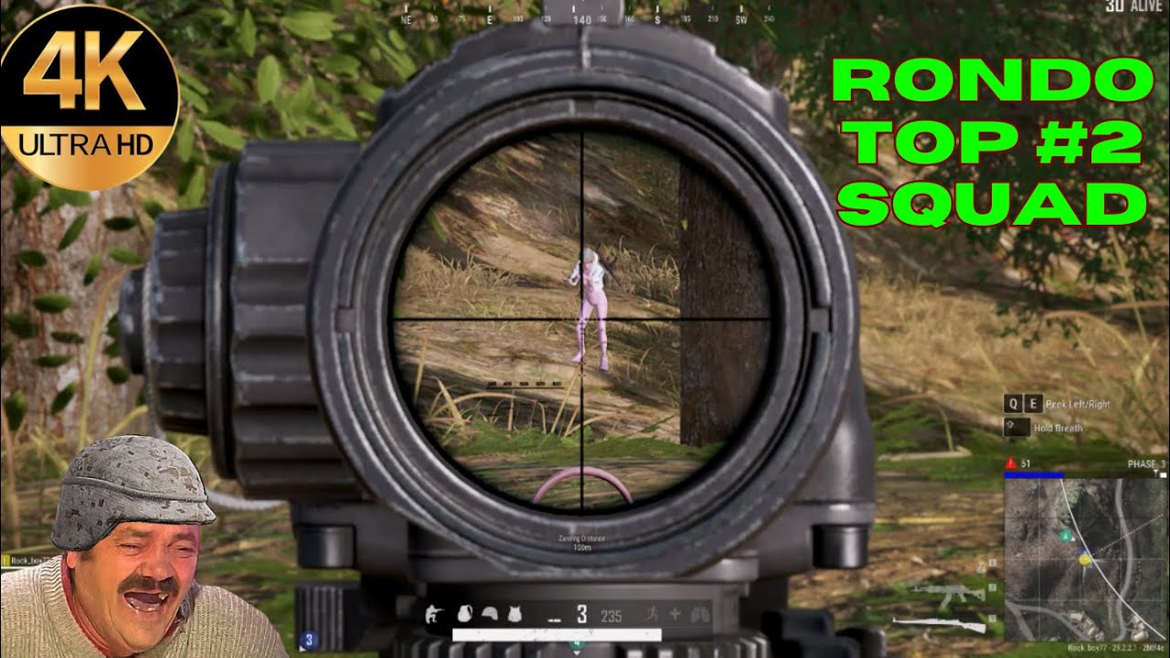 PUBG RONDO TPP SQUAD TOP #2 4K GAMEPLAY - YouTube