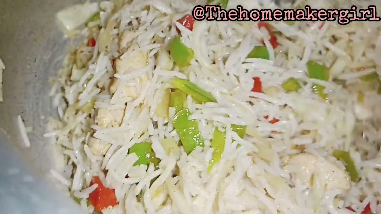 Super Easy Egg Fried Rice with Chicken | Restaurant Style Chinese ...