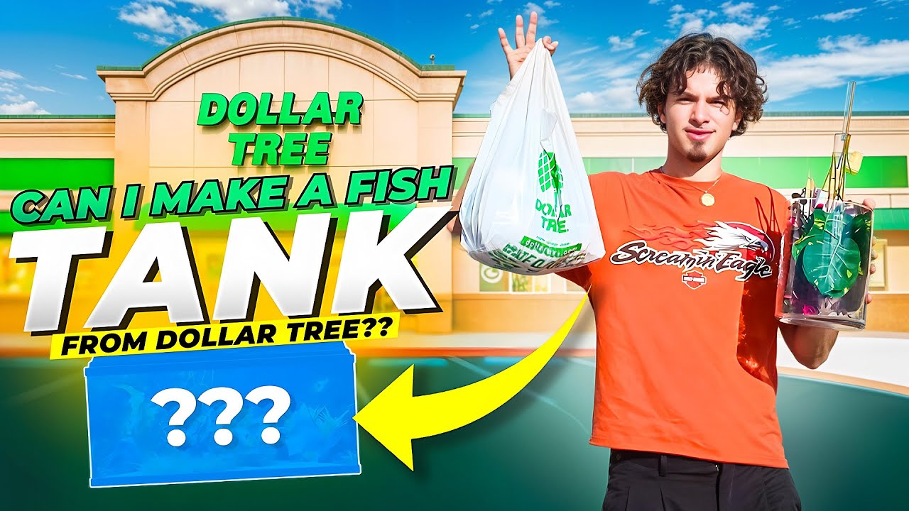 Can I make a FISH TANK from dollar tree?!! (EXPIREMENT) - YouTube