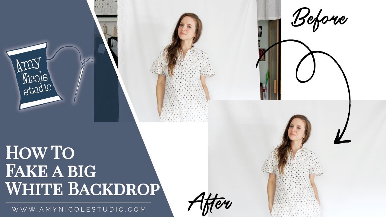 How To Fake a Large White Photo Backdrop - YouTube