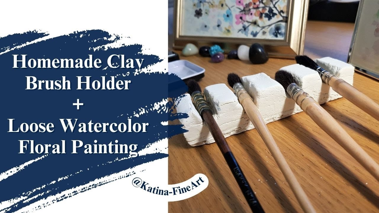 How to DIY a Hardenable Clay Brush Holder + a Floral Delicate ...