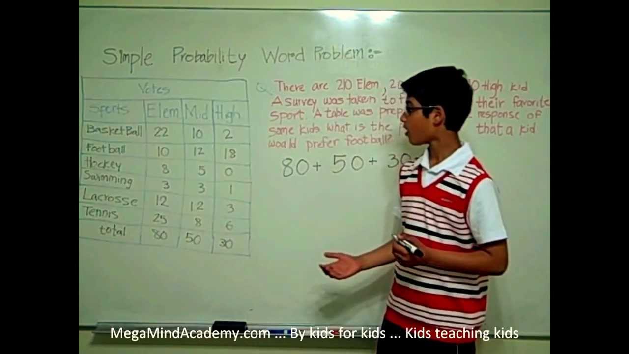 Probability Word Problem - YouTube